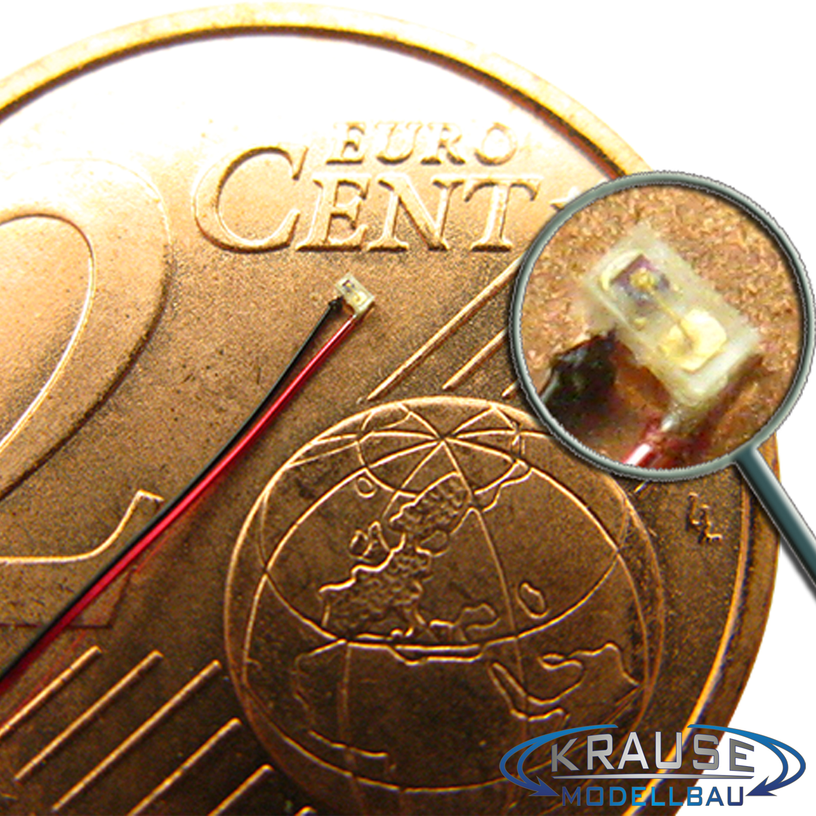 SMD-LED Typ 0201 warmweiss, diffuses Gehäuse mit Kupferlackdraht 5 ...