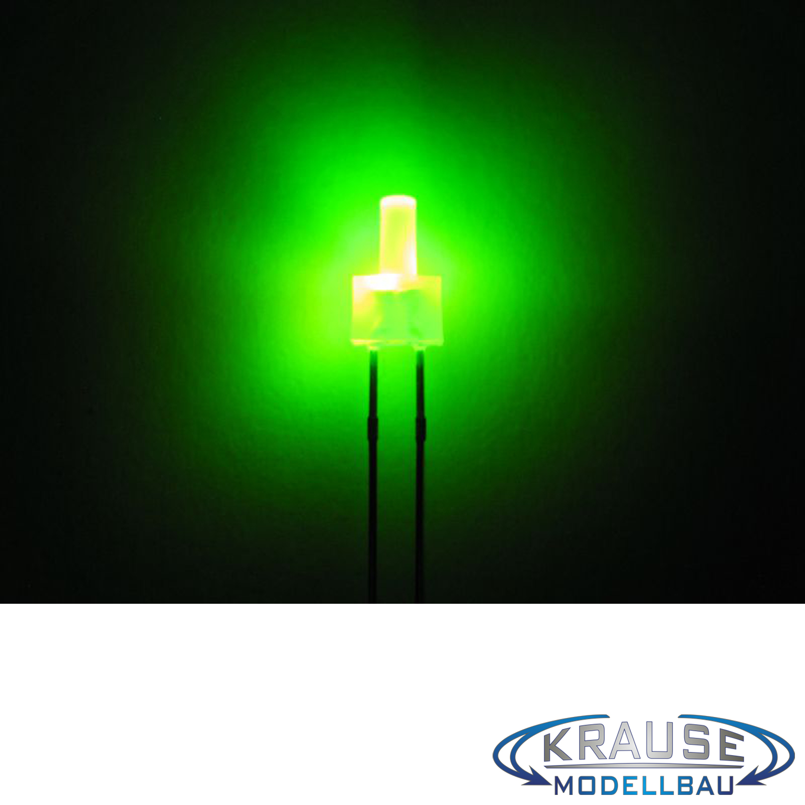 Tower LED lang 2mm grüngelb diffus blinkend - Krause Modellbau