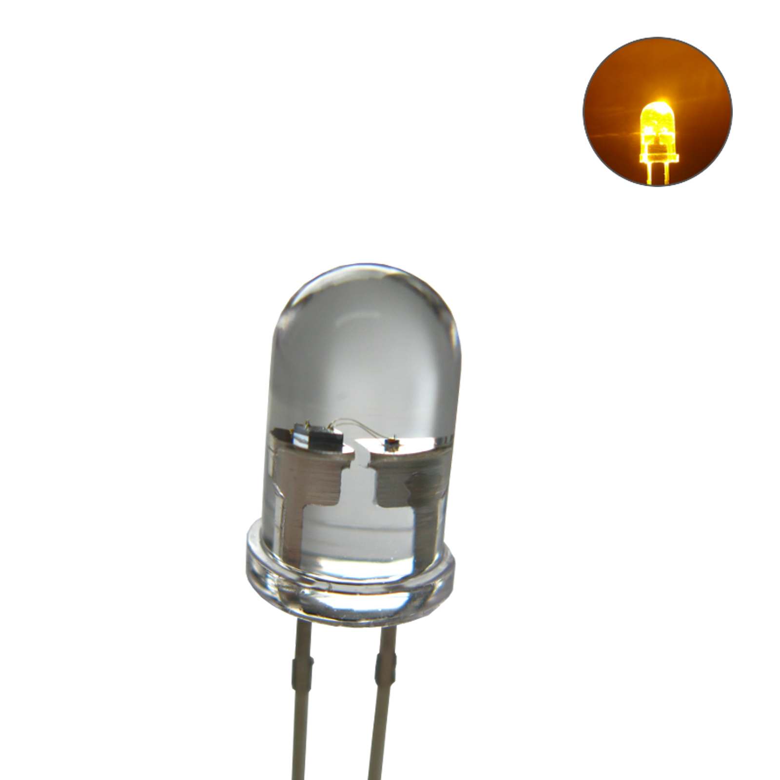 Flacker LED 5mm gelb klar - Krause Modellbau